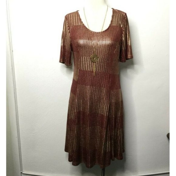 Espresso | Dresses | Espresso Women Dress Shimmer Short Sleeve Dress ...